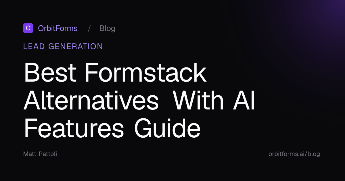 Best Formstack Alternatives With AI Features Guide